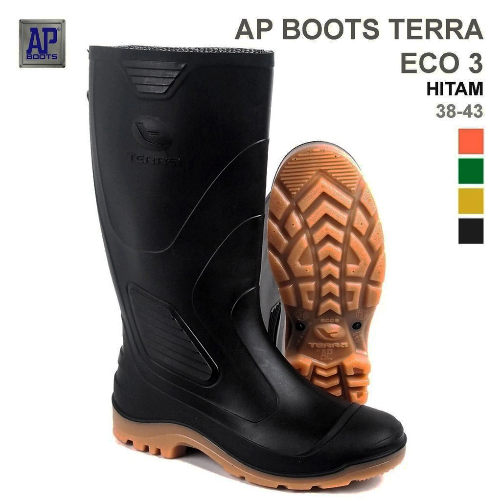 Jual Katzz - AP Boots Terra Eco 3 – Sepatu Boot Hitam Murah, Anti Air ...