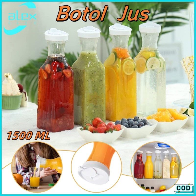Jual 1500ML Botol Jus/Botol Minuman/Kendi Plastik Transparan Botol Air ...