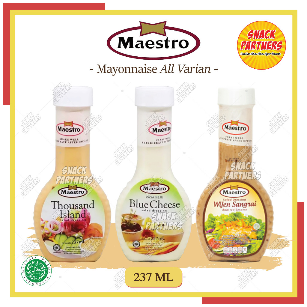 Jual MAESTRO Mayonnaise Botol 237 ML - Saos Saus Mayonaise Mayones ...