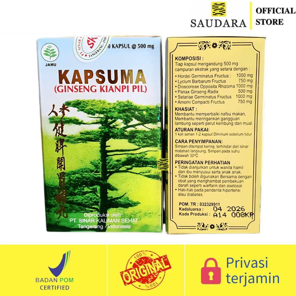 Jual Kapsuma ginseng Kianpi Pill (60 Kapsul) | Shopee Indonesia