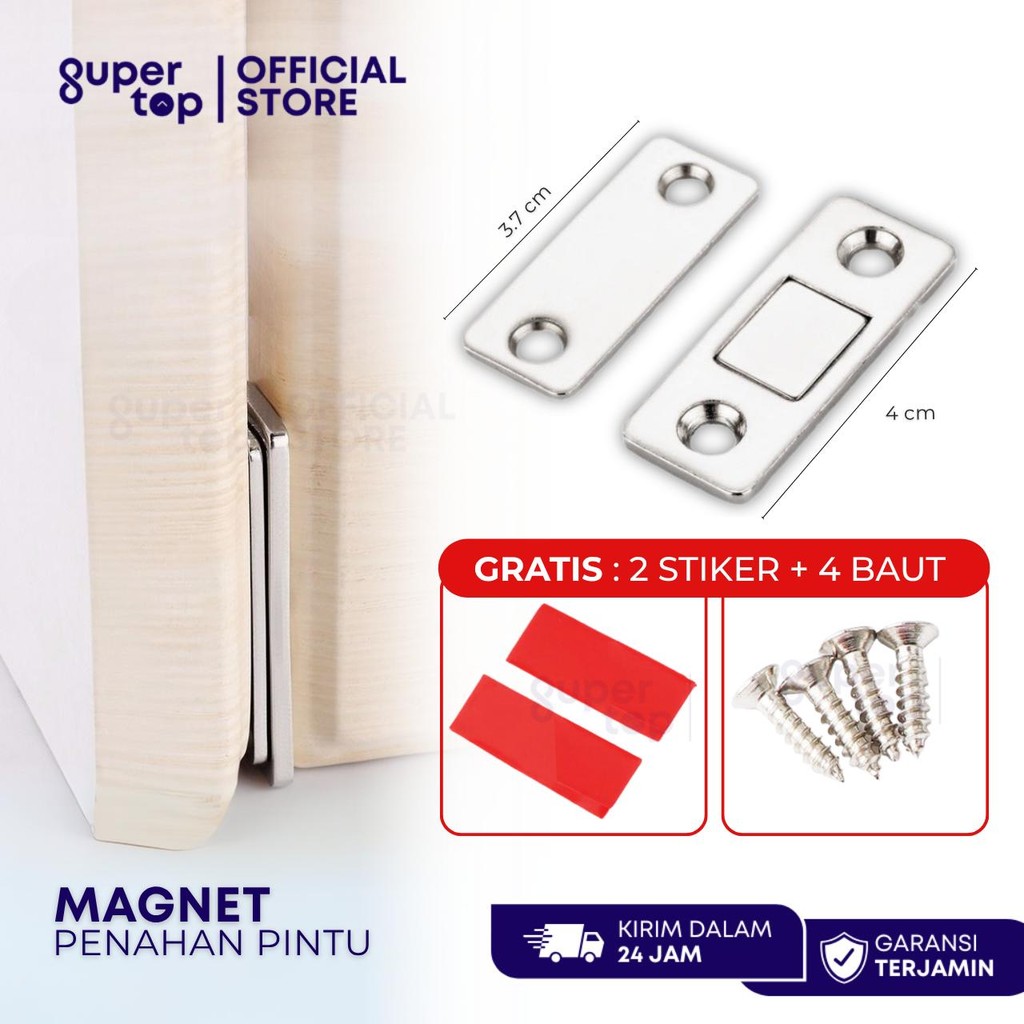 Jual Magnet Penutup Pintu Plat Besi Penahan Penutup Pintu Serbaguna ...