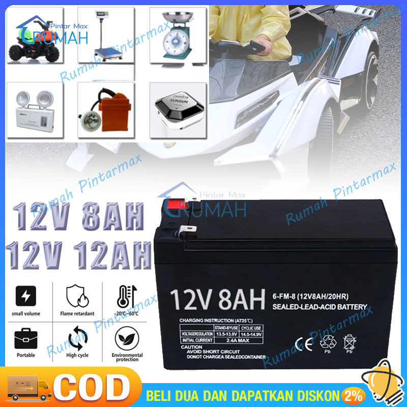 Jual Aki Battery 8AH msa hitam / aki tangki semprot/aki mobil mainan/aki battery batre accu ...