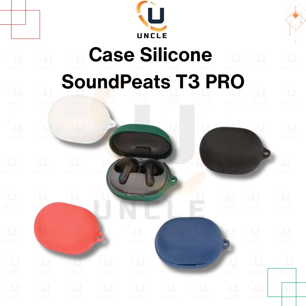 Jual Case Casing Cover Silicone Protective SoundPeats T3 Pro Tws + Carabiner Uncle | Shopee ...