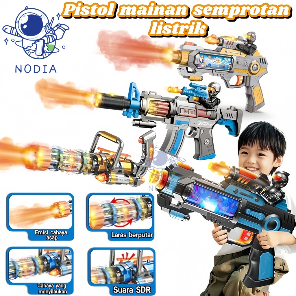 Jual NODIA Pistol Mainan Semprot Assault Sound Rifle Mainan Dengan ...