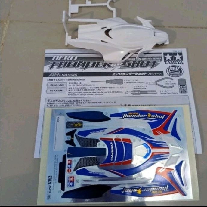Jual Tamiya 18702 Bodi Body Aero Thunder Shot + Decal + Dus manual box | Shopee Indonesia