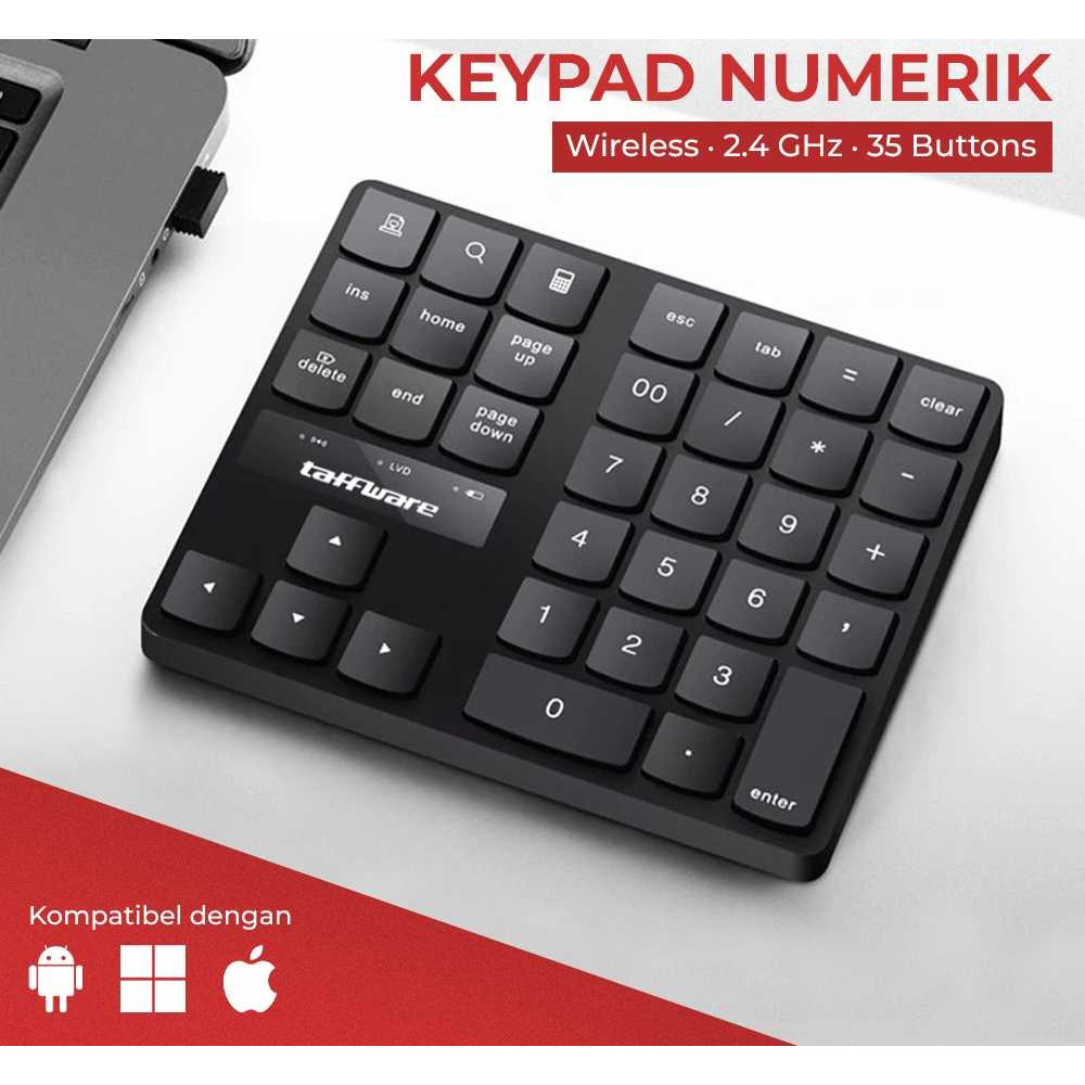 Jual Keboard Angka / Keypad Numerik Multimedia Wireless 2.4GHz 35 ...