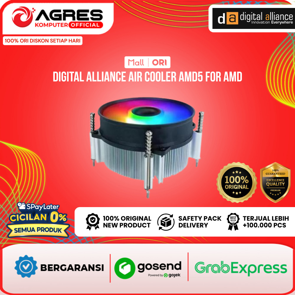 Jual DIGITAL ALLIANCE CPU AIR COOLER AMD5 RGB FOR AMD SUPPORT AM4 / AM5 1Y | Shopee Indonesia