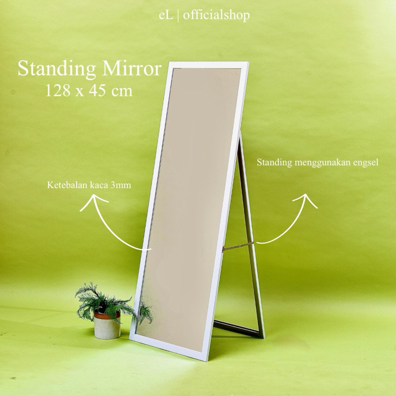 Jual Kaca Cermin Standing Mirror Full Body Dekorasi Ruanganco | Shopee ...