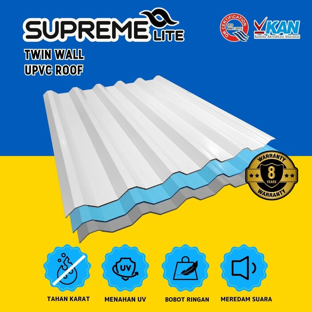 Jual KOWASHOP Atap uPVC Supreme Lite 8mm Anti Panas | Shopee Indonesia