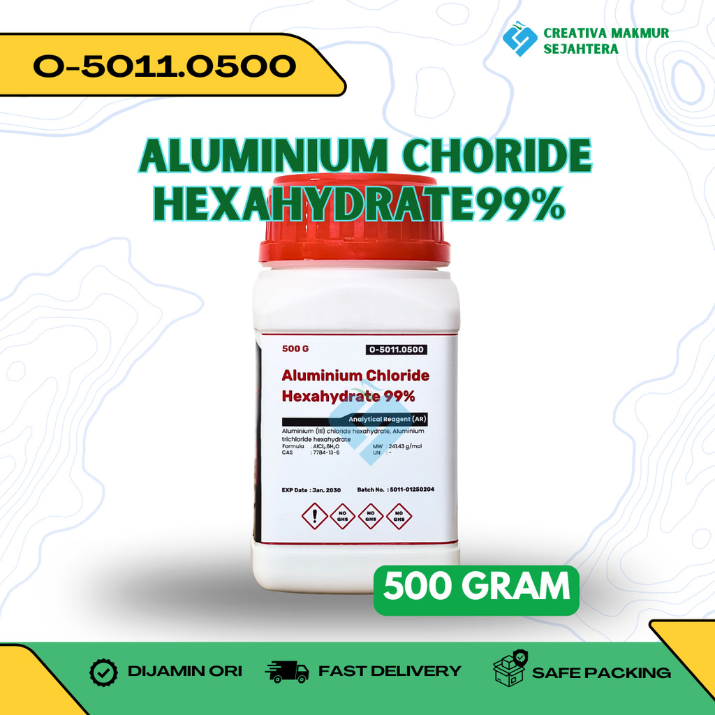 Jual Aluminium Chloride Hexahydrate 99% AR, 500 gram | LABOTIQ | Shopee ...