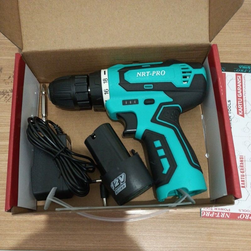 Jual NRT-PRO MESIN BOR TANGAN BATERAI 12 VOLT/BOR CORDLESS/CORDLESS ...
