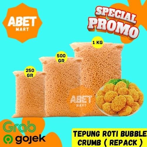 Jual Bubble Crumble Tepung Roti Bulat Repack 250Gr 500Gr 1Kg - 1/4kg 1 ...