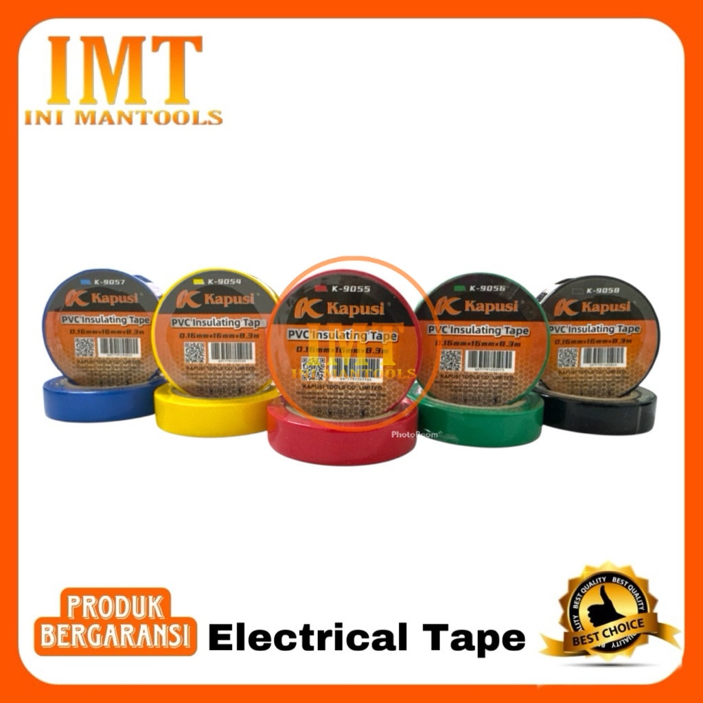 Jual Kapusi Isolasi Kabel Listrik Orignal PVC/TAPE Isolatip Kabel Warna ...
