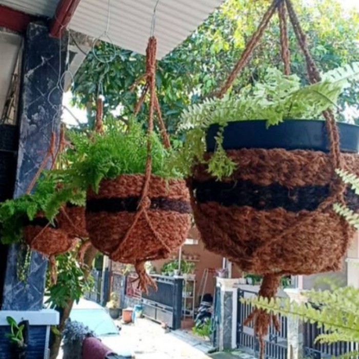 Jual POT TANAMAN POT BUNGA COVER POT TANAMAN BESAR GANTUNG SERABUT ...