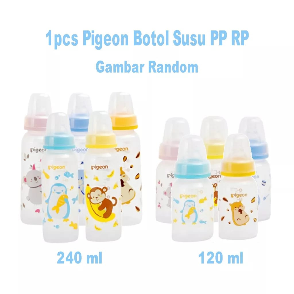 Jual PIGEON NEW BABY BOTOL SUSU STANDARD DOT NIPPLE PERISTALTIC ULIR PP RP 50ml 120ml 240ml ...
