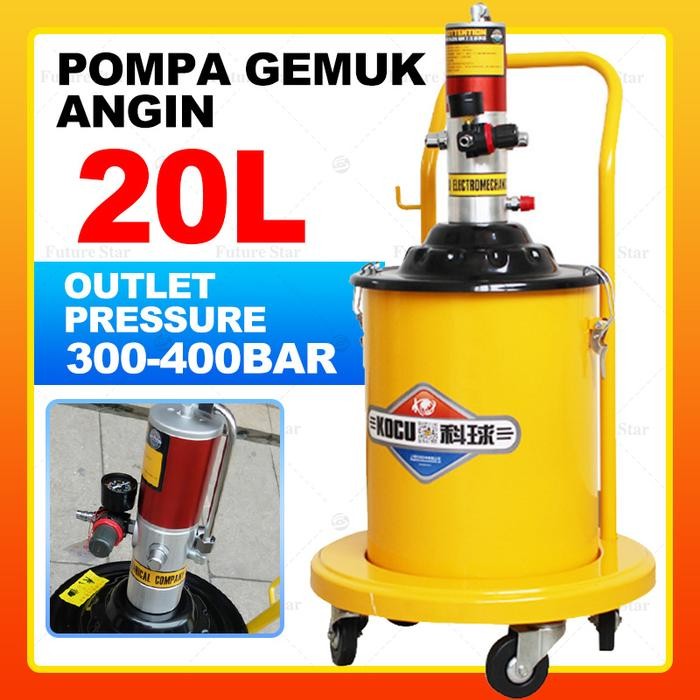 Jual KOCU Pompa Gemuk Angin 20L Air Grease Lubricator Pump 20 Liter ...