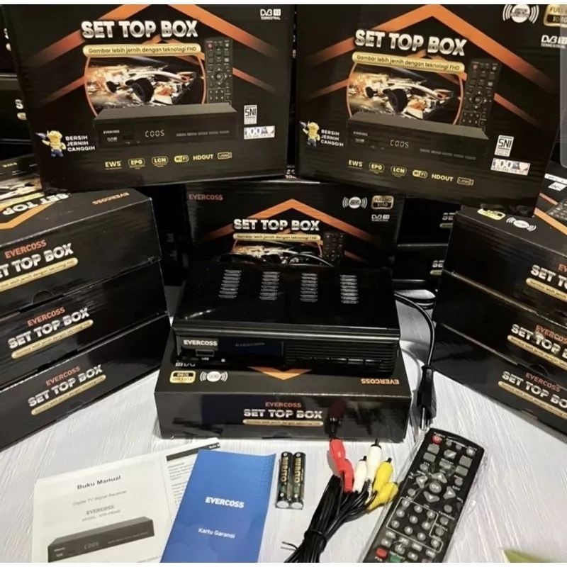 Jual ORIGINAL STB EVERCROSS TV RECIEVER DIGITAL TERCO | Shopee Indonesia