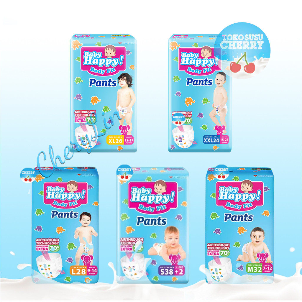Jual Baby Happy Pants [S40 / M32 / L28 / XL26 / XXL24] | Shopee Indonesia