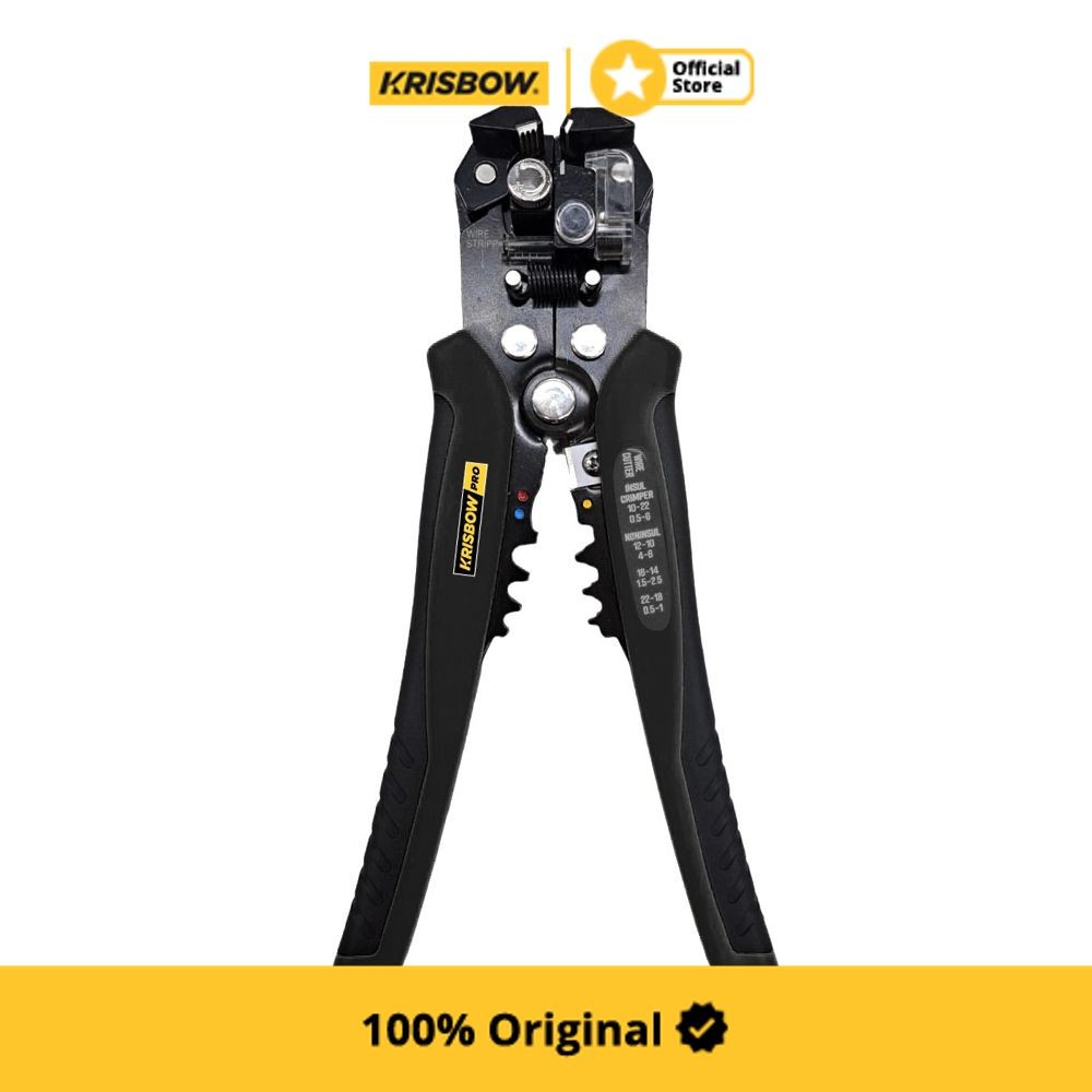 Jual Krisbow 8 inci Tang Pengupas Kabel - Hitam Wire Stripper 8In ...