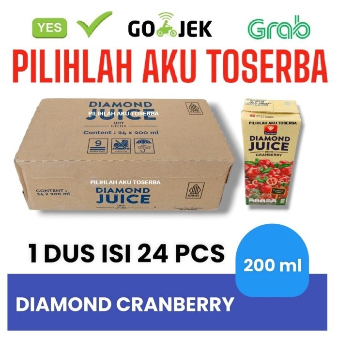 Jual DIAMOND JUICE CRANBERRY Jus Cranberry 200 ml - ( HARGA 1 DUS ISI ...