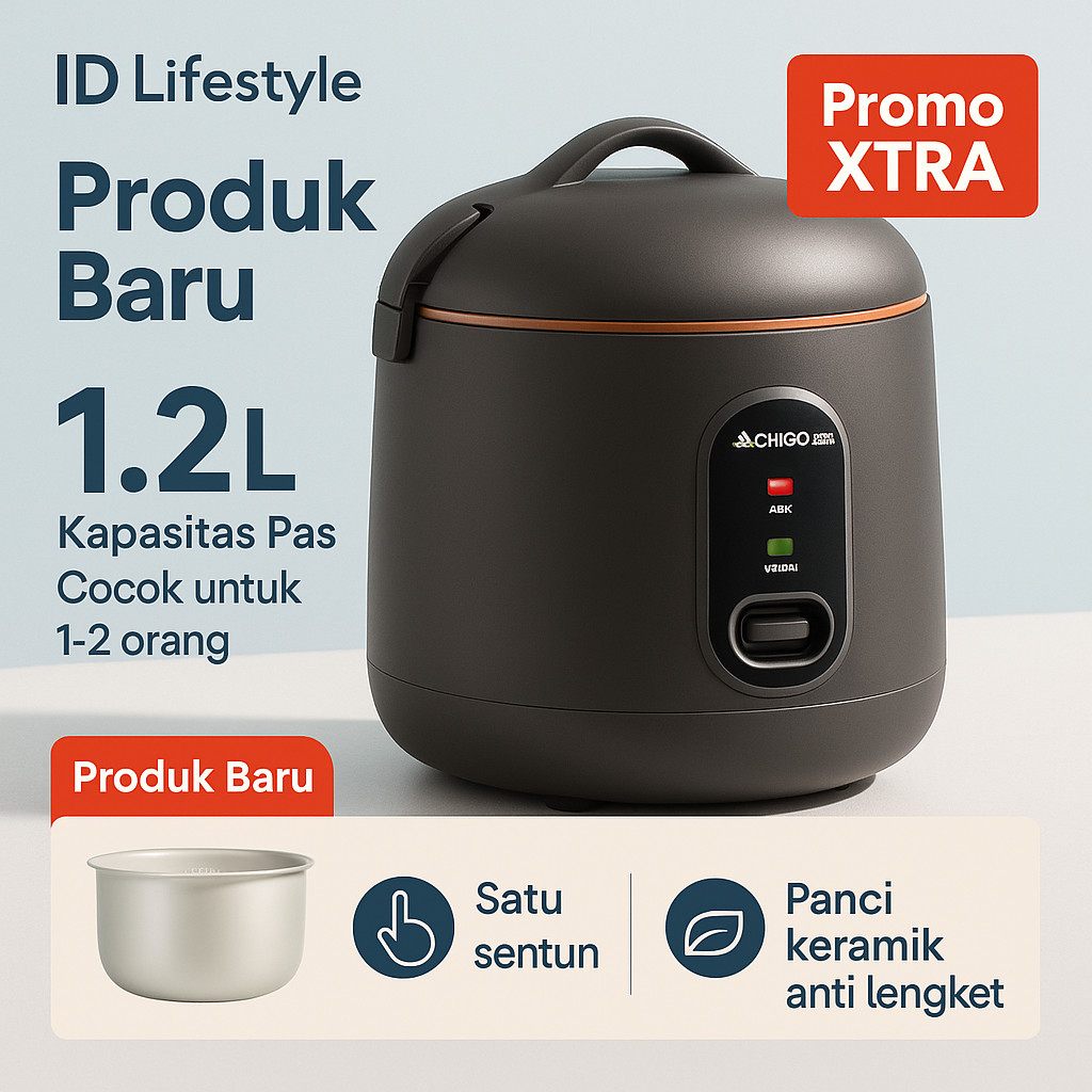Jual 1.2L Rice Cooker Mini Serbaguna - Masak Nasi, Bubur, Sup | Cocok ...