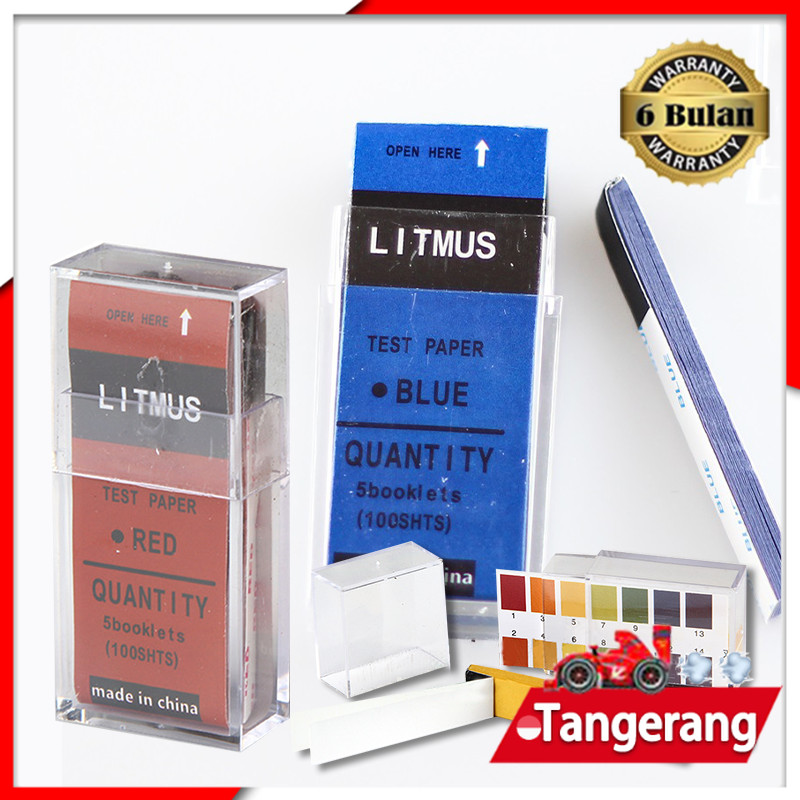 Jual 100Pcs Kertas Lakmus Merah Biru / Kertas uji level PH paper kertas ...