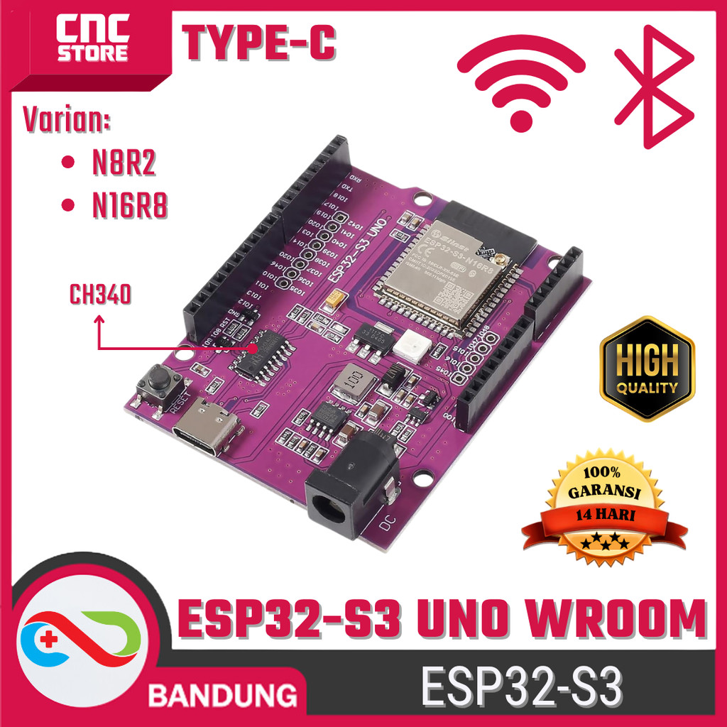Jual ESP32-S3 UNO Development Board N8R2 dan N16R8 – With DevKitC-1 untuk Proyek IoT | Shopee ...