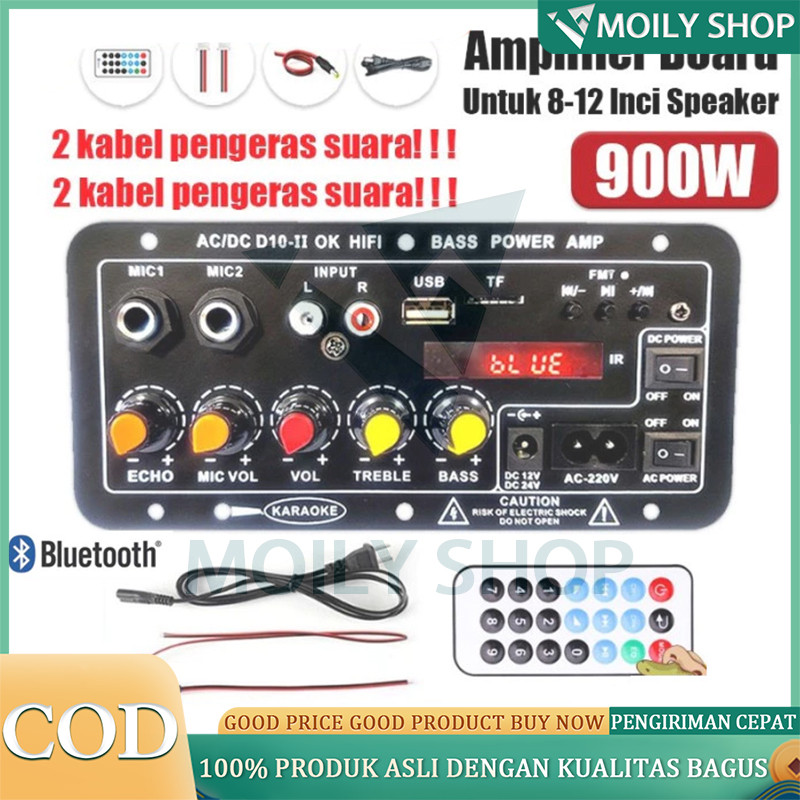 Jual [Ready COD] D10 Ⅱ 900W Amplifier board Tampilan digital Power amplifier board Untuk 8-12 ...