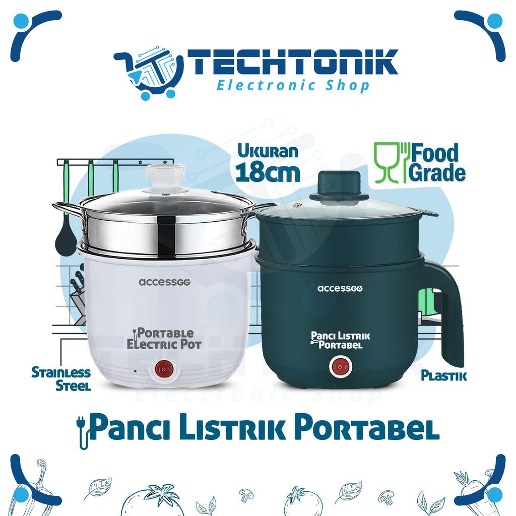 Jual Panci Listrik Portable FOOD GRADE Anti Lengket Teflon Electric Pan ...