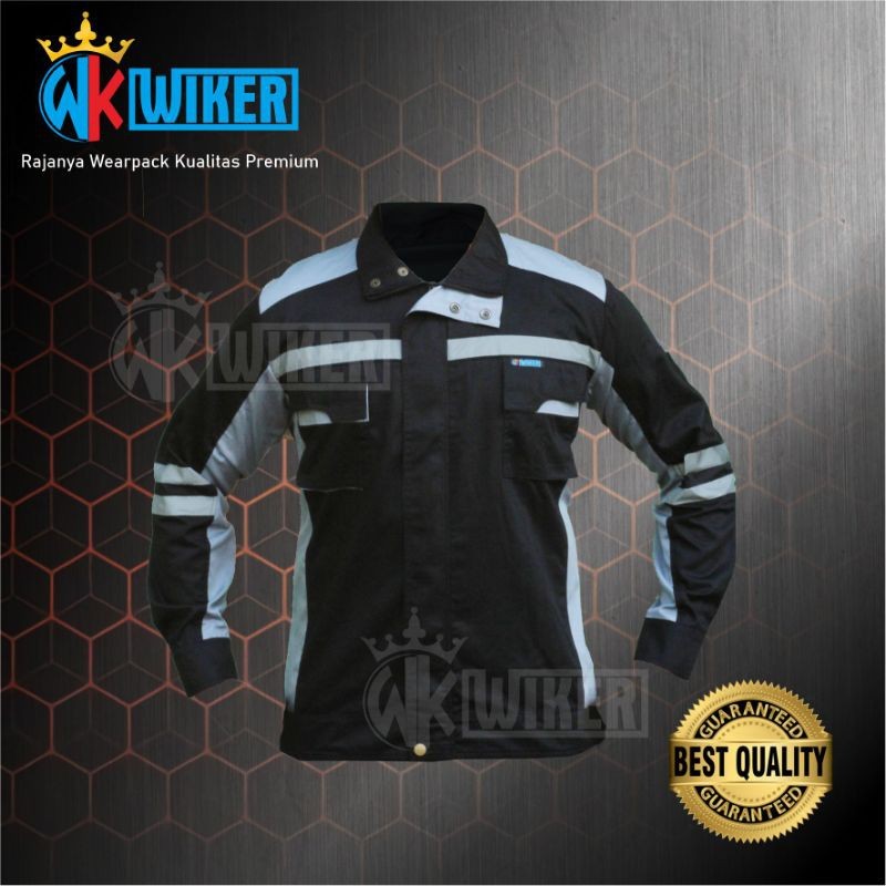 Jual FREE ONGKIR Wearpack Safety Semi Jaket Hitam Abu-abu - Baju Proyek ...