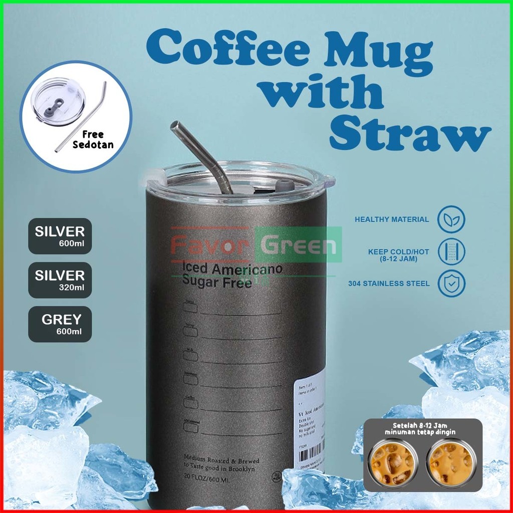 Jual Mug Tumblr Cantik Stainless Steel Botol Air 600Ml / Mug Tumblr ...