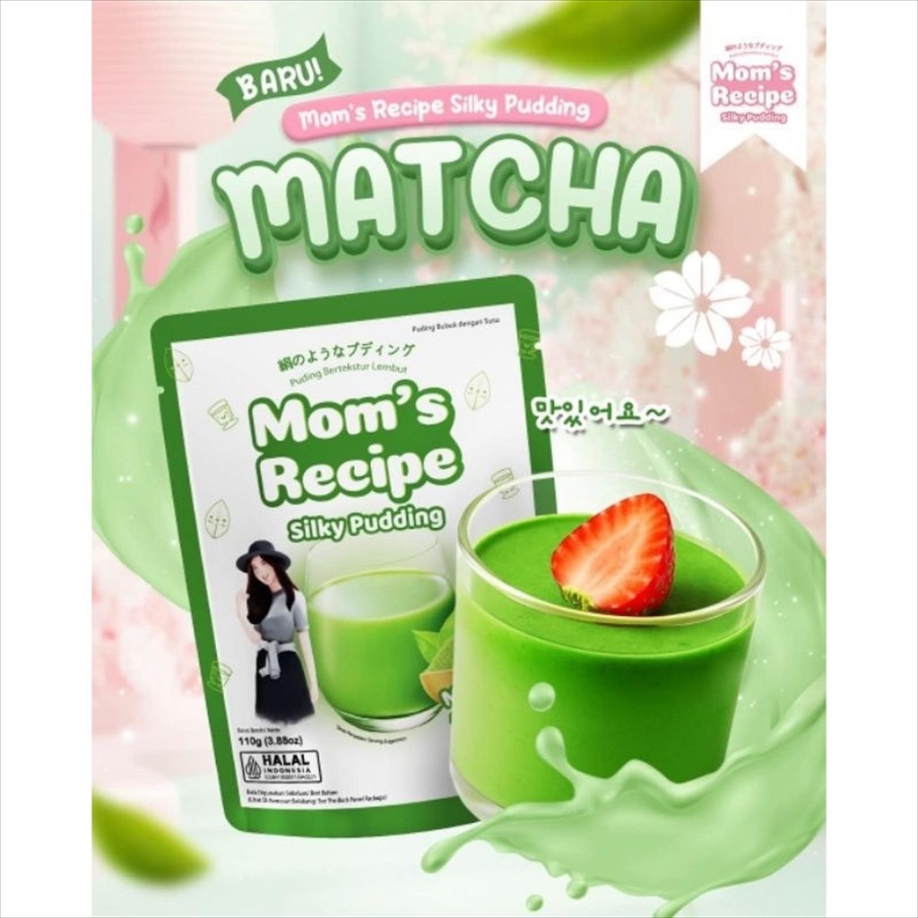 Jual SILKY PUDDING RASA MATCHA POUCH 110 GR - MOM'S RECIPE | Shopee ...