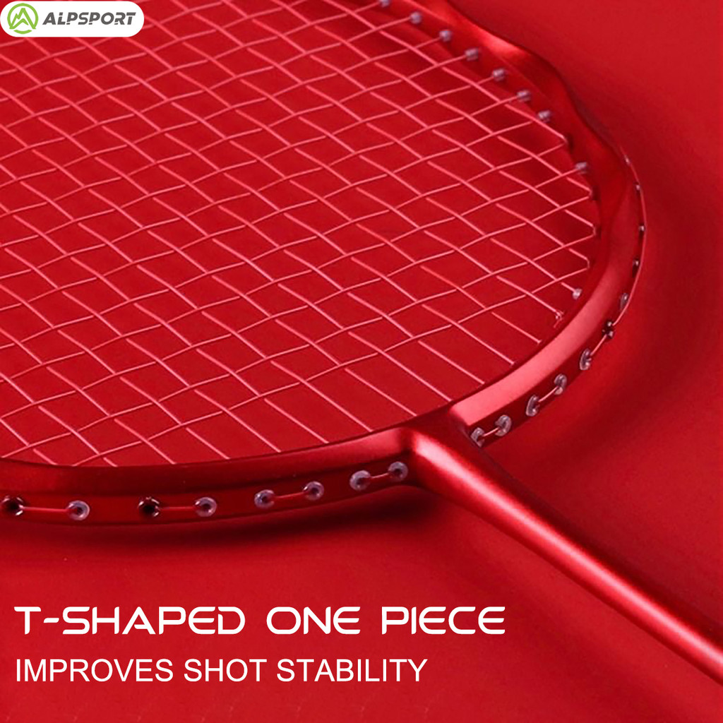 Jual ALPSPORT V5 5U Badminton racket 75g MAX 32lbs Original T800 Full ...