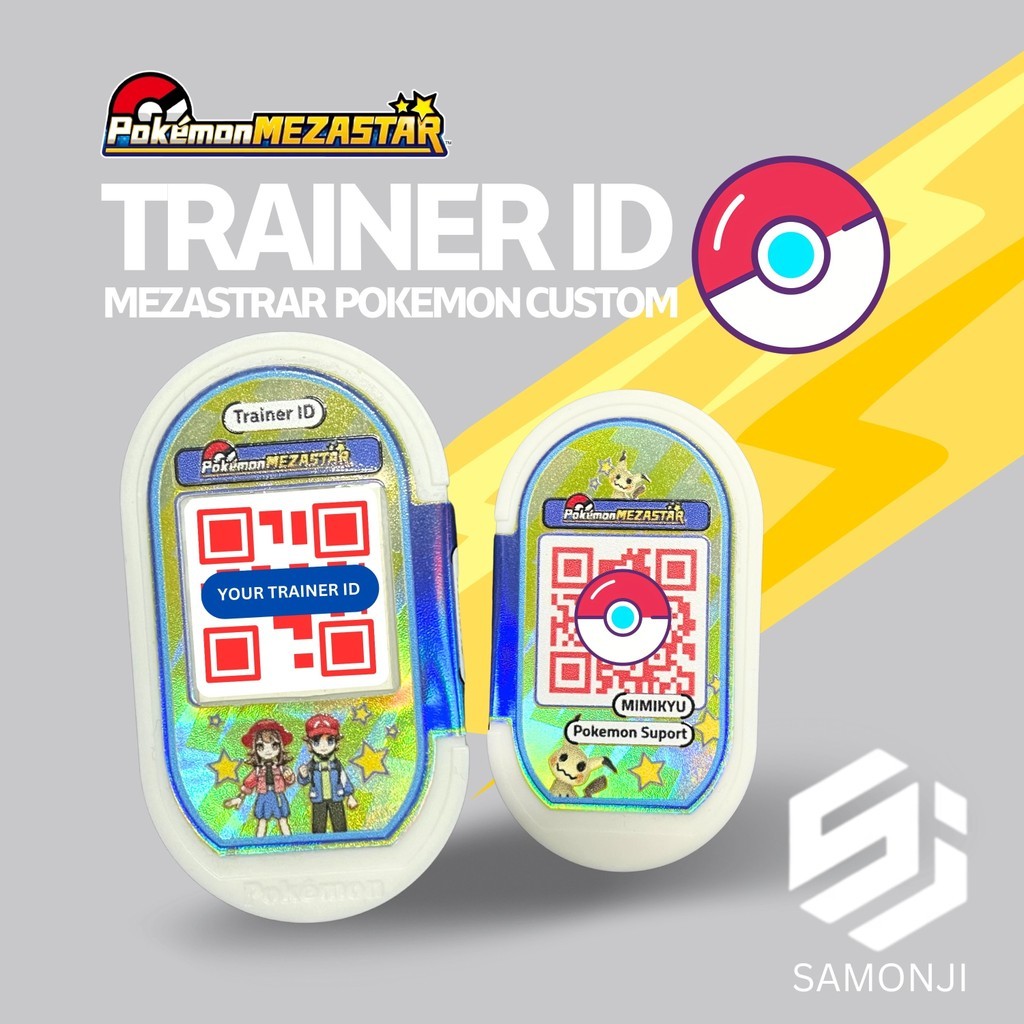 Jual MEZASTAR TRAINER PREMIUM ID TAG CUSTOM DESIGN POKEMON ASIA ...