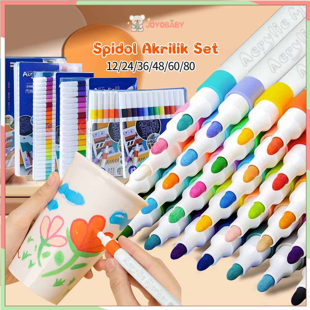 Jual Joyobaby Spidol Akrilik Marker Set DIY Painting Acrylic Pastel ...