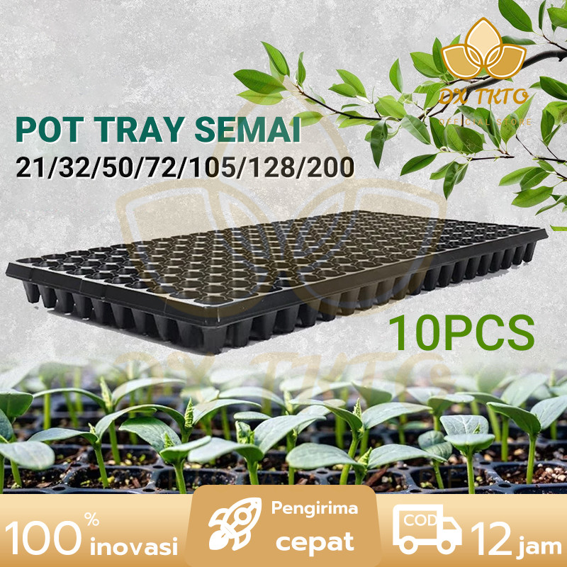 Jual 【10 Pcs】Pot Tray Semai Bibit Benih Seedling Pot 21~ 200 Lubang ...