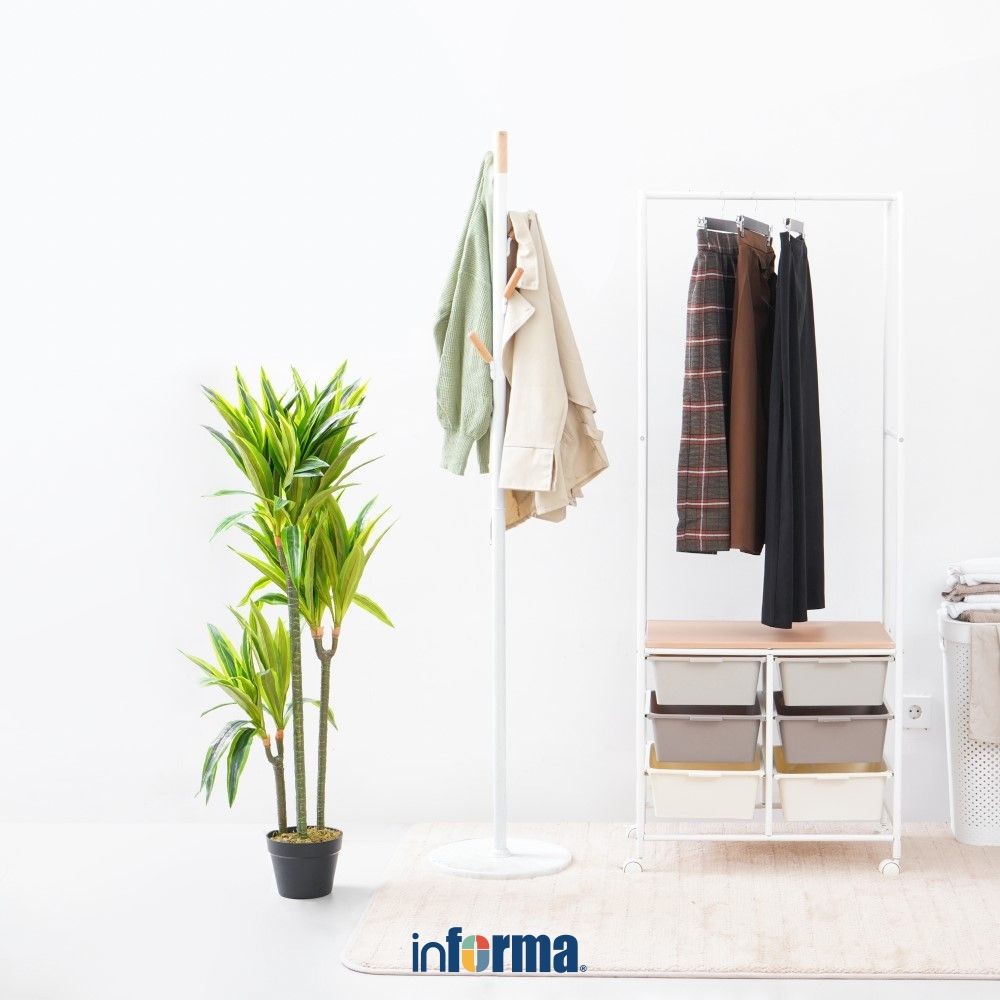 Jual Informa 34.5X34.5X178 cm Gantungan Pakaian Standing Stand Hanger ...