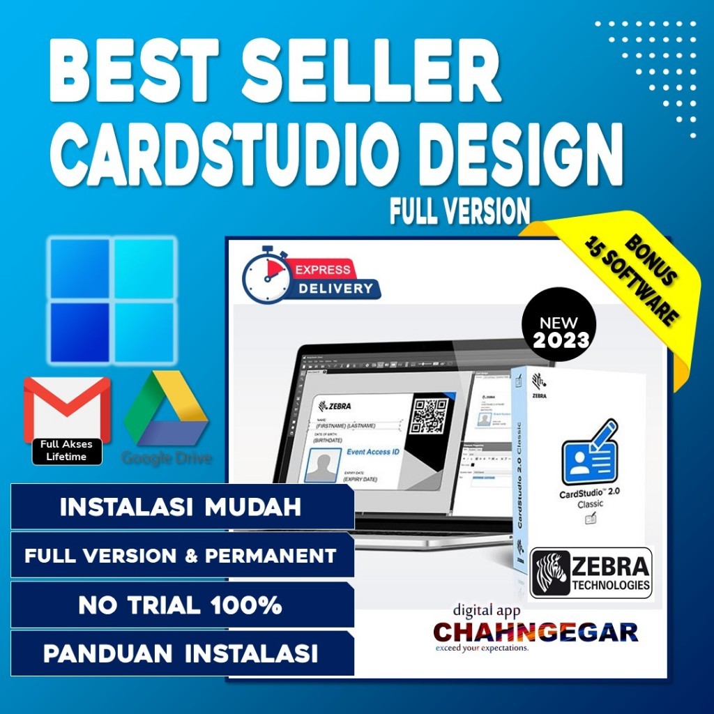Jual Zebra CardStudio Professional 2023 Full Version Software Design ...