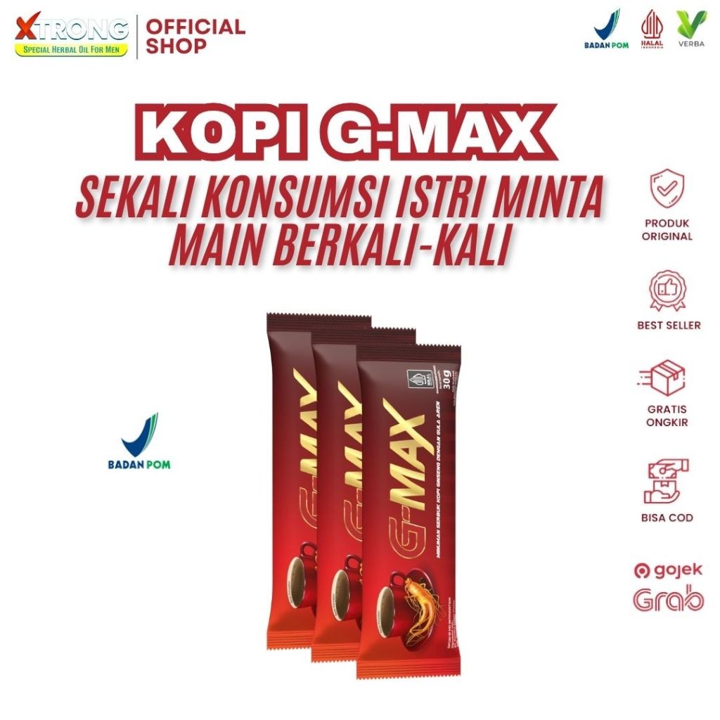 Jual KOPI G MAX ASLI KOPI GINSENG STAMINA PENAMBAH DURASI PRIA AMAN 100% BPOM & HALAL MUI ...