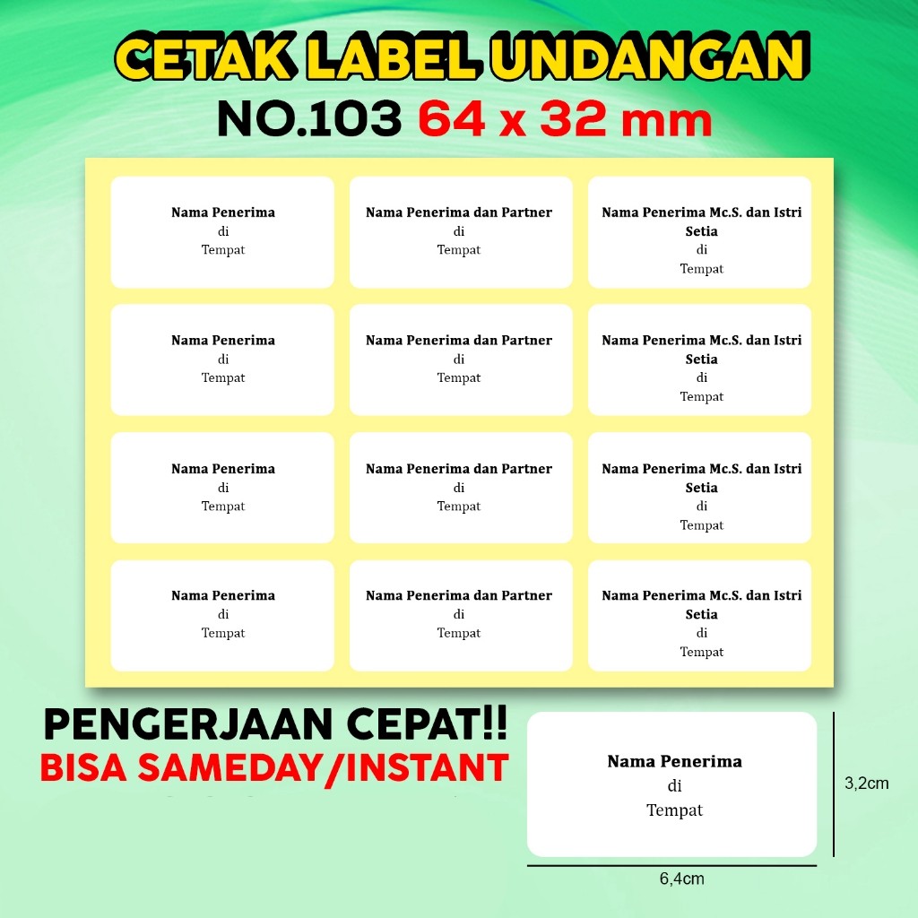 Jual Cetak Label Undangan Bahagia / Print Sticker Label Undangan ...