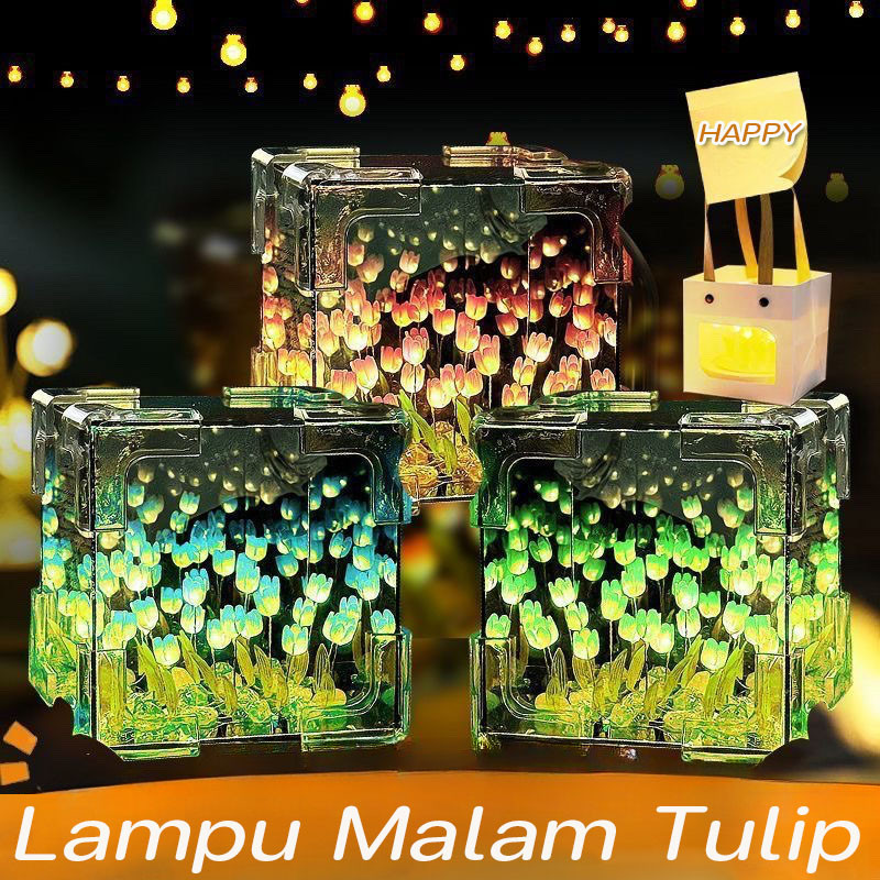 Jual NEW 30 Bunga Tulip Lampu Lampu DIY Tulip Led Cermin Lampu Lampu ...