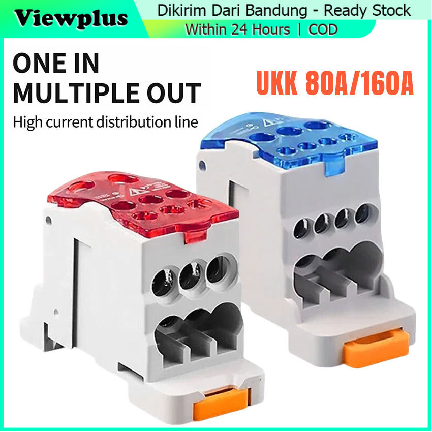 Jual Konektor 80A 160A Distribution Box DIN Rail Terminal Block JUNCTION BOX 160A 80A Terminal ...