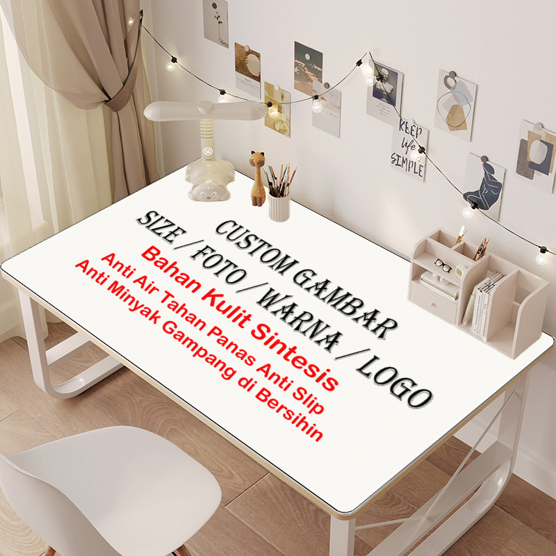 Jual Taplak Meja Custom Gambar Foto Warna Logo Bahan Kulit/Taplak Meja Makan Anti Slip/Alas Meja ...