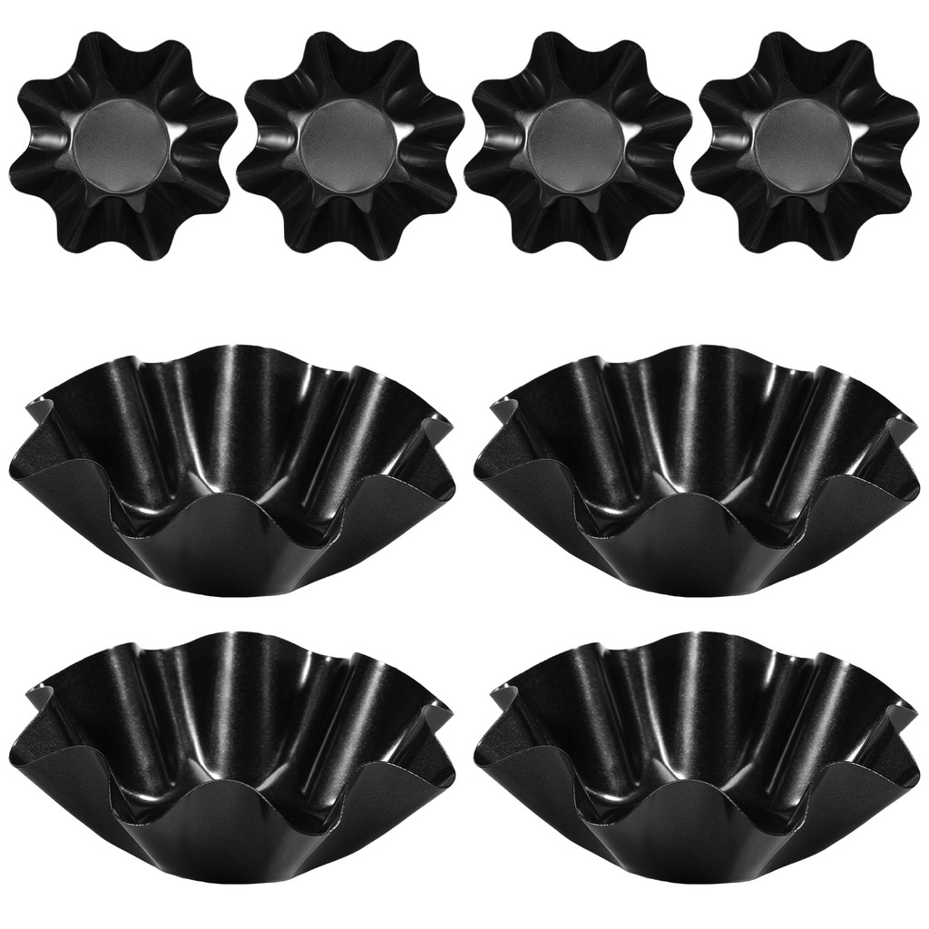 Jual 8Pcs Non-stick Flower-shaped Tart Mold Carbon Steel Tortilla Salad ...