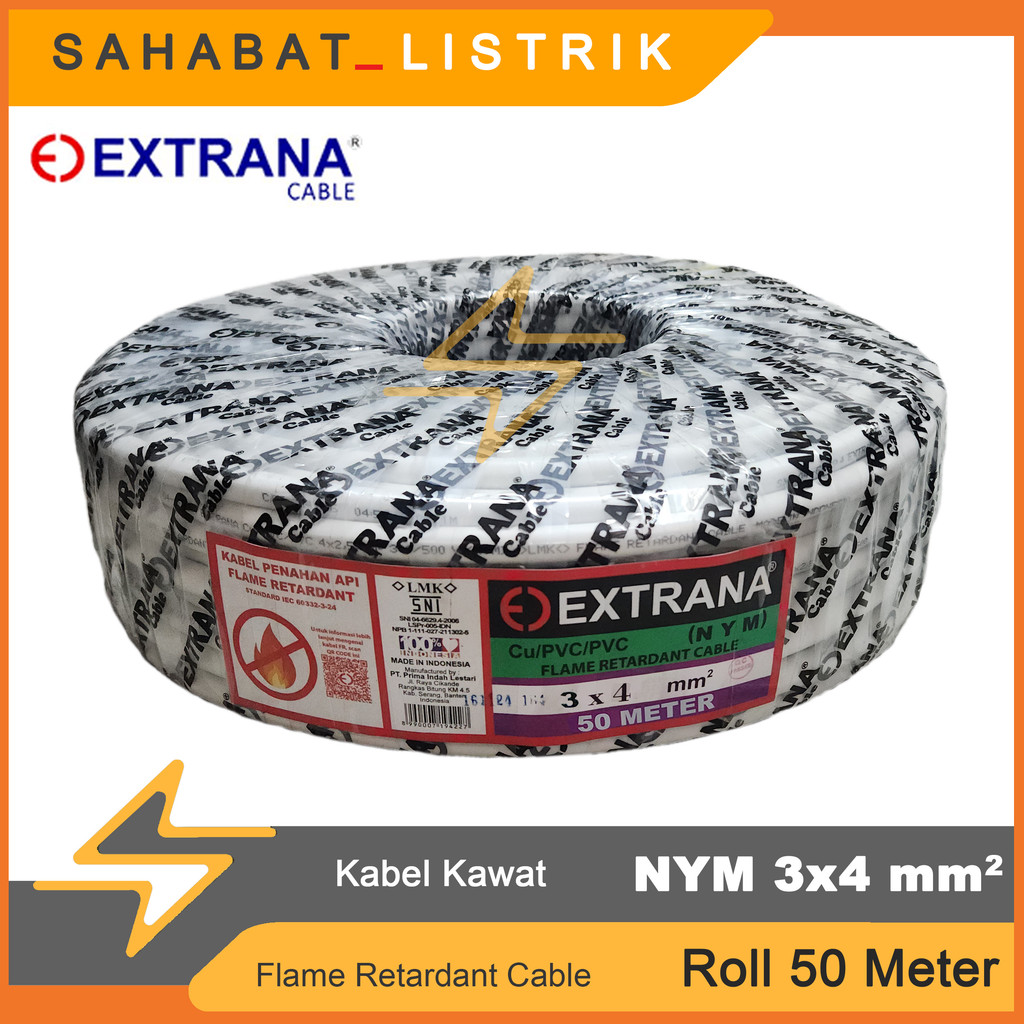 Jual KABEL EXTRANA NYM 3X4 mm2 ROLL 50M | Shopee Indonesia