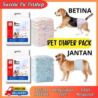 Jual (1PACK - 8 PCS) JANTAN Popok Anjing Popok Diapers Cat Dog Belly ...