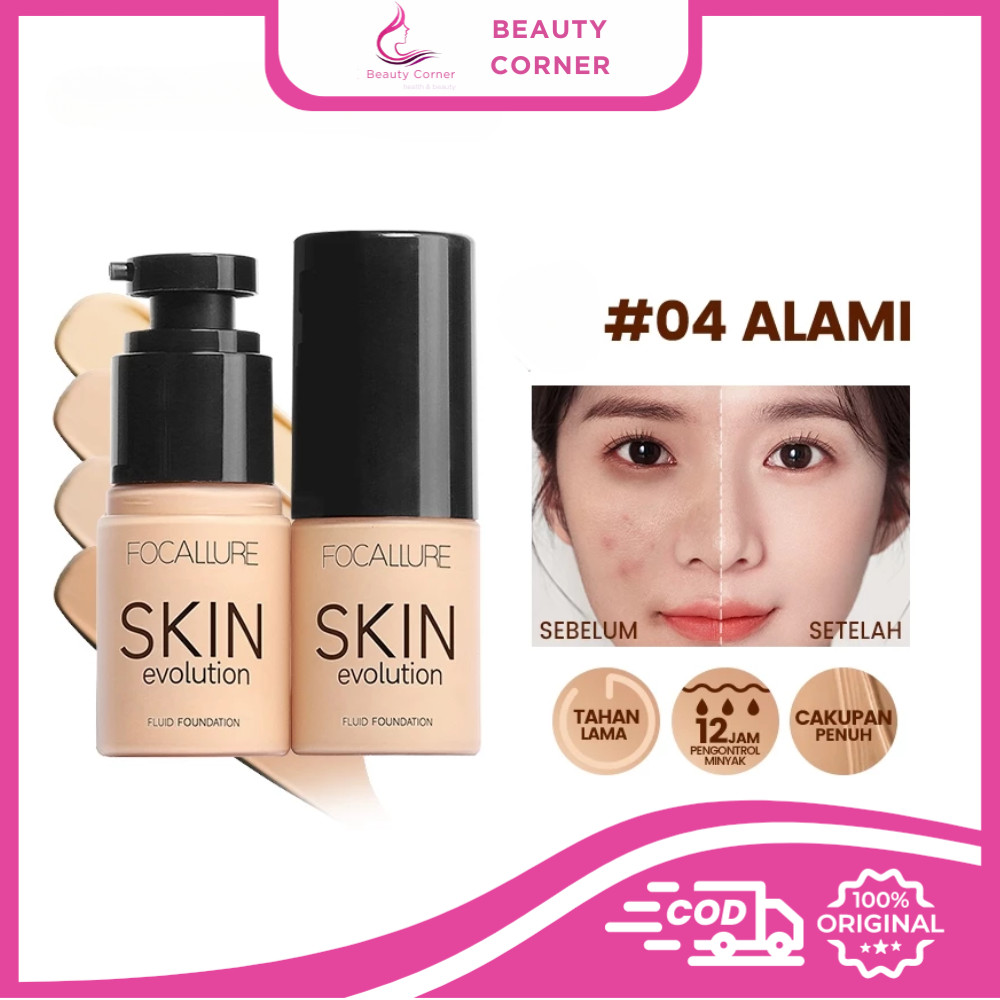 Jual Focallure Fluid Foundation FA30 - Full Coverage Oil Control ...