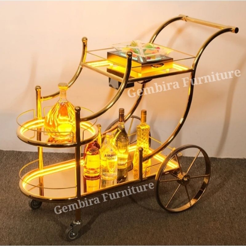 Jual troly troli makanan minuman sajian tamu stainless stenlis Rak ...