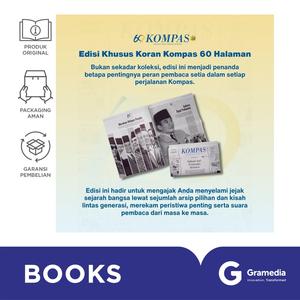 Jual Gramedia GTC - PO Koran Kompas Edisi Khusus 60 Tahun Harian Kompas ...