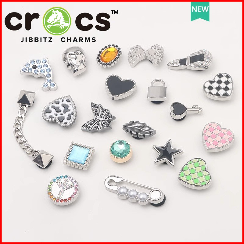Jual Jibbitz Crocs Charms Shoe Buckle Hole Accessories Texture Metal ...